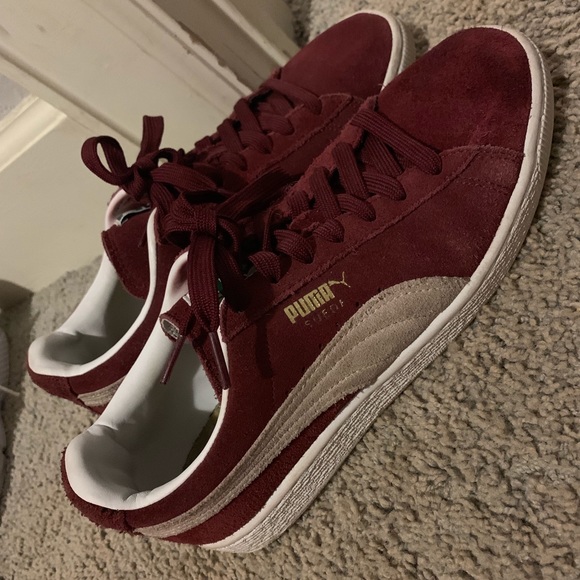 Puma | Shoes | Burgundy Puma Suede | Poshmark